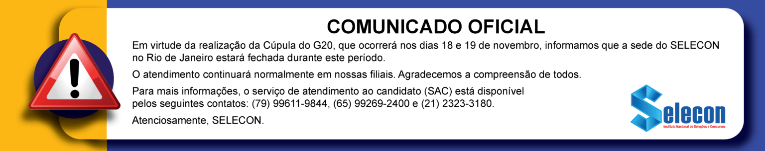 EDITAL/CLIN/01-2020 - INSTITUTO SELECON